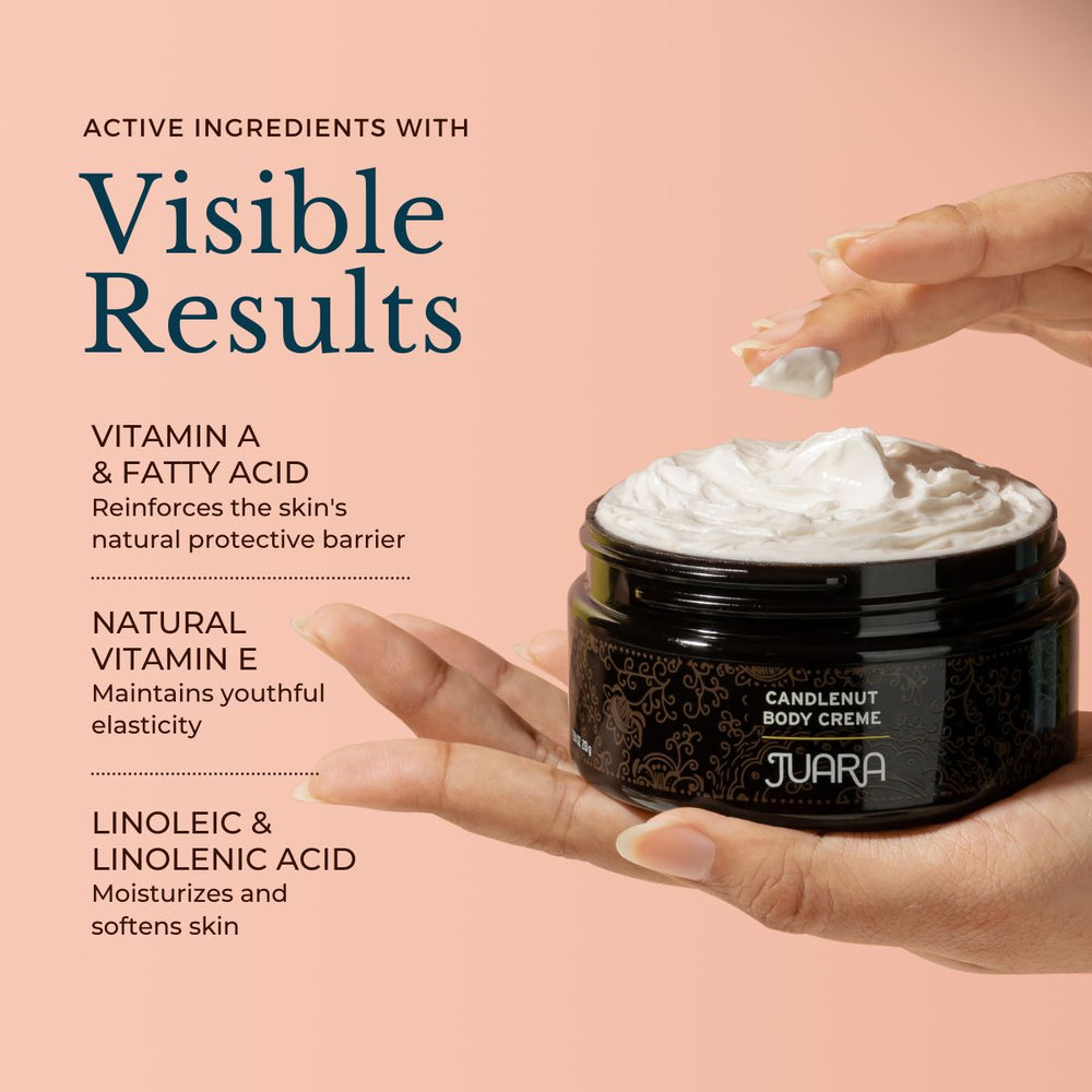 Candlenut Body Crème, 7.5 oz | Ultimate Body Moisturizer for Dry Skin – JUARA Skincare