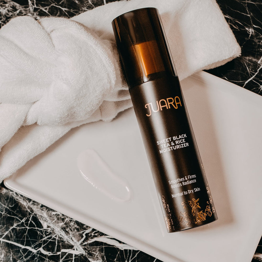Moisturizer for Facial Skin Infused With Black Tea & Rice Bran Oil – JUARA Skincare